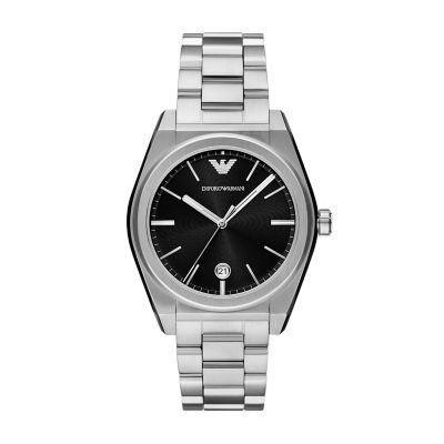 Montre Emporio Armani a trois aiguilles avec date en acier inoxydable AR11622 Watch Station
