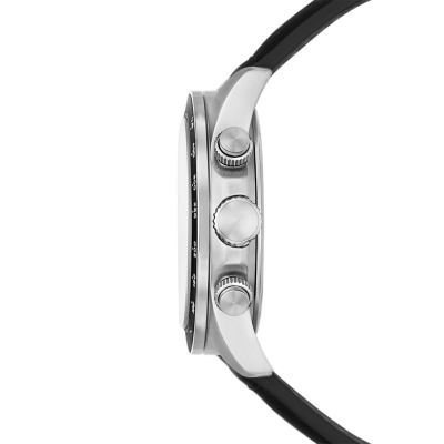 Fossil Autocross Multifunction Black Leather Watch International Shipping