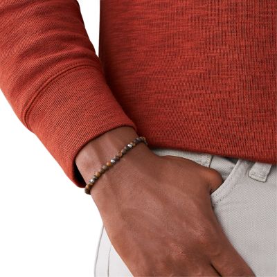 Bracelets Homme : Bracelets Doré, Acier et cuir - Fossil